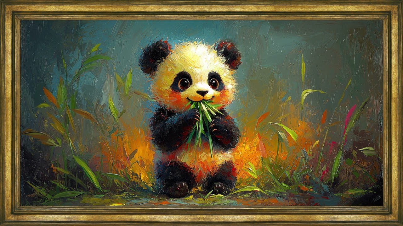 Panda Cub – 4K Frame TV Art Screensaver | Cute Wallpaper Decor
