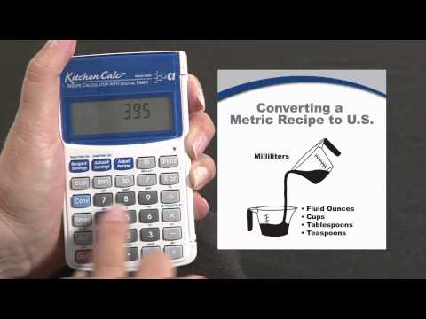 Kitchen Calc Pro Converting a Metric Recipe How To