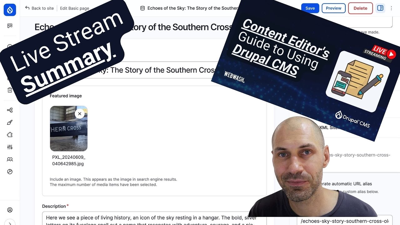 Summary: Content Editor's Guide to Using Drupal CMS