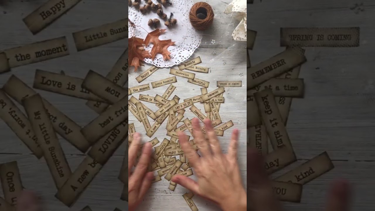 Junk Journal Ephemera Printable Words, Printable Quotes and Numbers INSTANT DOWNLOAD SHEET