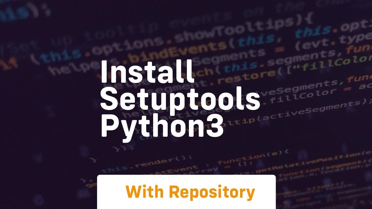 install setuptools python3