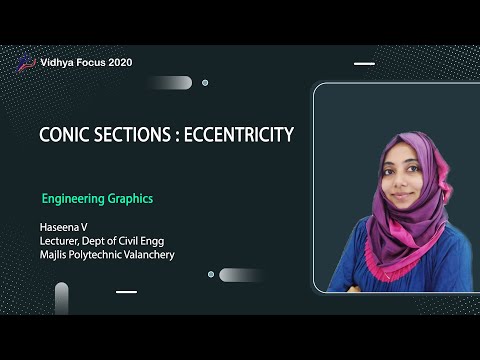 CONIC SECTIONS :ECCENTRICITY,ENGINEERING GRAPHICS, PART 19