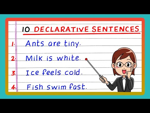 Declarative Sentences | 10 Declarative Sentences | Examples of | Updated Video with New Sentences