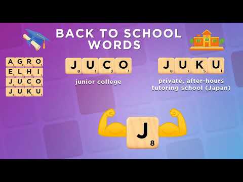 Scrabble Tips - Back to School Words