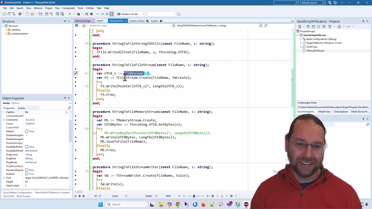 Save a String to a File - Delphi 249