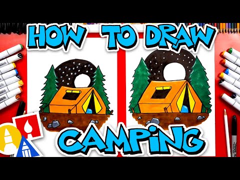 How To Draw A Camping Tent - #CampYouTube Draw #WithMe