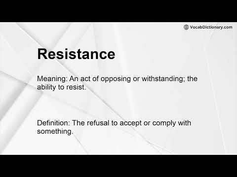 Resistance Meaning