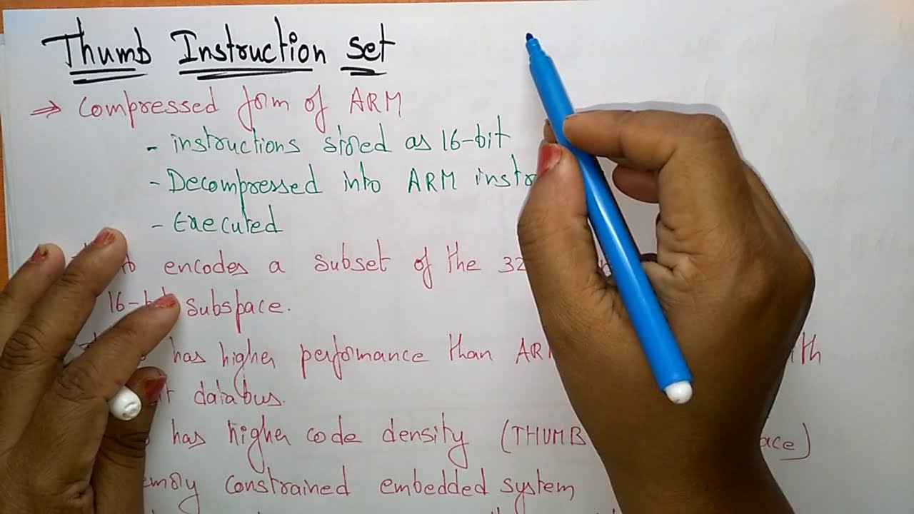 Thumb instruction set in ARM | ES | Embedded Systems | Lec-15 |  Bhanu Priya