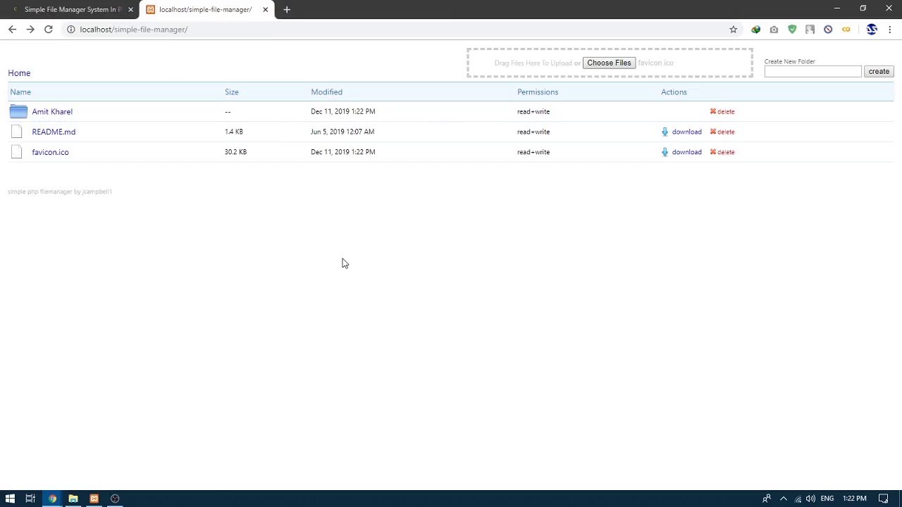 SIMPLE FILE MANAGER SYSTEM IN PHP | Source Code & Projects