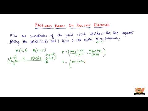 How to solve problems based on the section formula? -- Vol. 1/5