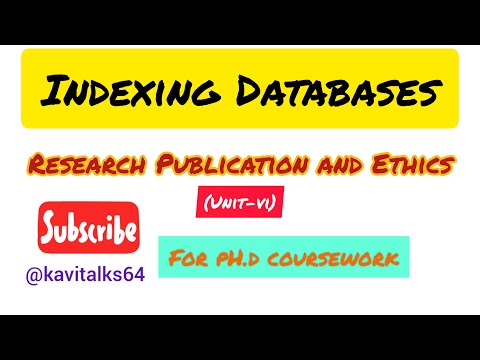 Indexing Databases | Databases in Research | Research Publication&Ethics | #research #researchethics