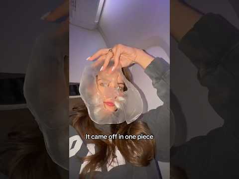 My sheet mask transformation on a 13 hour flight! #skincare #sheetmask