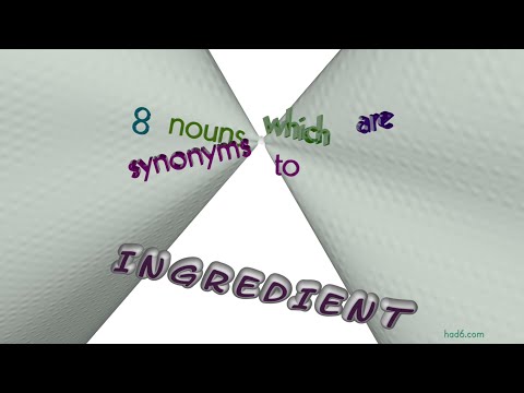 ingredient - 9 nouns synonym to ingredient (sentence examples)
