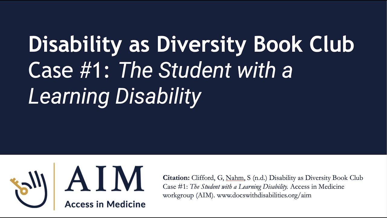 Disability as Diversity Book Club Case #1 The Student with a Learning Disability