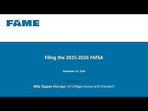 Filing the 2025-26 FAFSA | Wednesday Webinar | November 2024