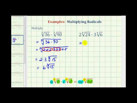 Ex 2: Multiply Radicals | Math Help from Arithmetic through Calculus ...