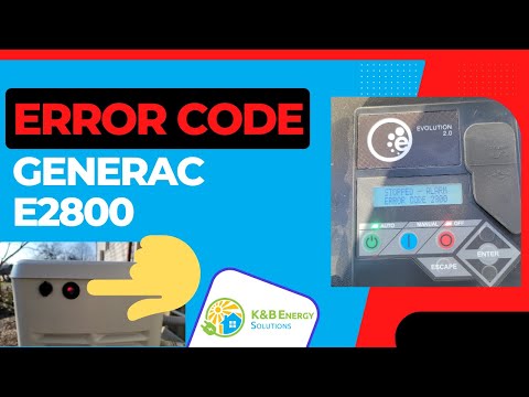 Generac Generator Auxiliary Shutdown Error Code E2800 Fix, Step by Step Process Made Easy