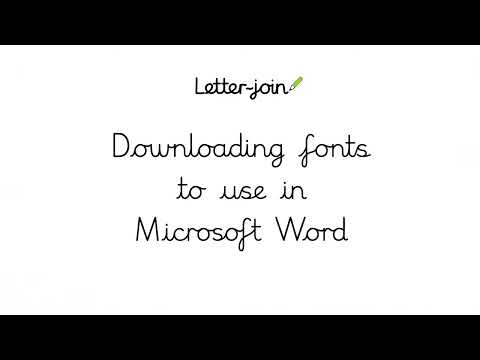 How to download Letter-join fonts for use in MS Word