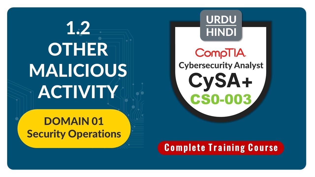 Other Malicious Activity - CompTIA CySA+ (CS0-003) - 1.2
