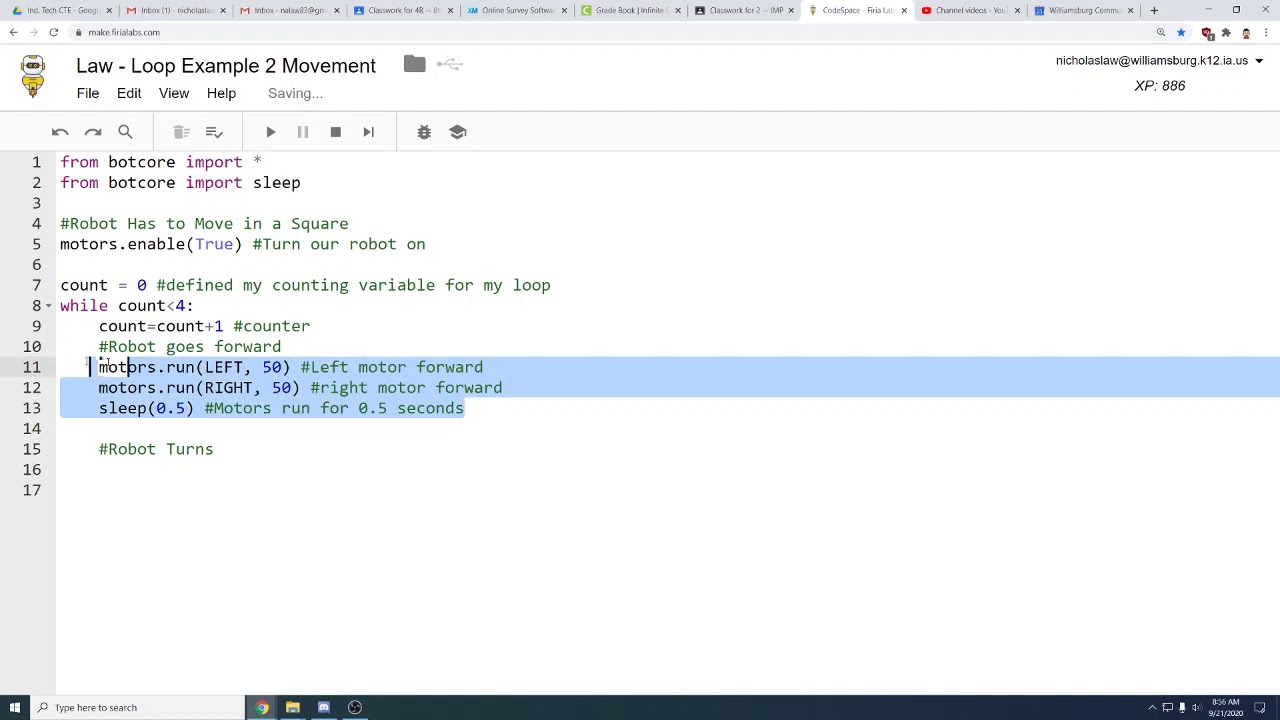 Coding   Codebot Simple Loops 2 Movement