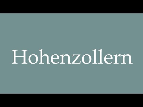 How to Pronounce ''Hohenzollern'' Correctly in French