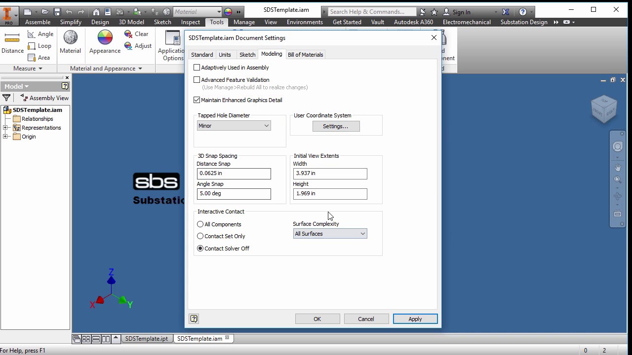 SDS Template Creation