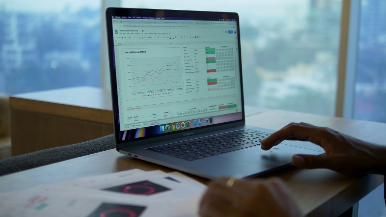 Businessman Works on a Laptop at His Desk - Free HD Stock Video Footage