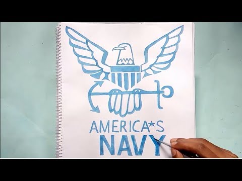 How to draw the America's NAVY Symbol (symbol drawing)