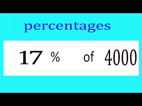 Percentages 17 Percentage(%) of 4000