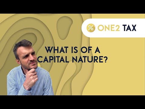 What is "of a capital nature" in income tax?