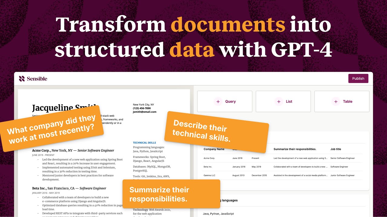 Sensible Instruct: Document Extraction Powered By GPT-4