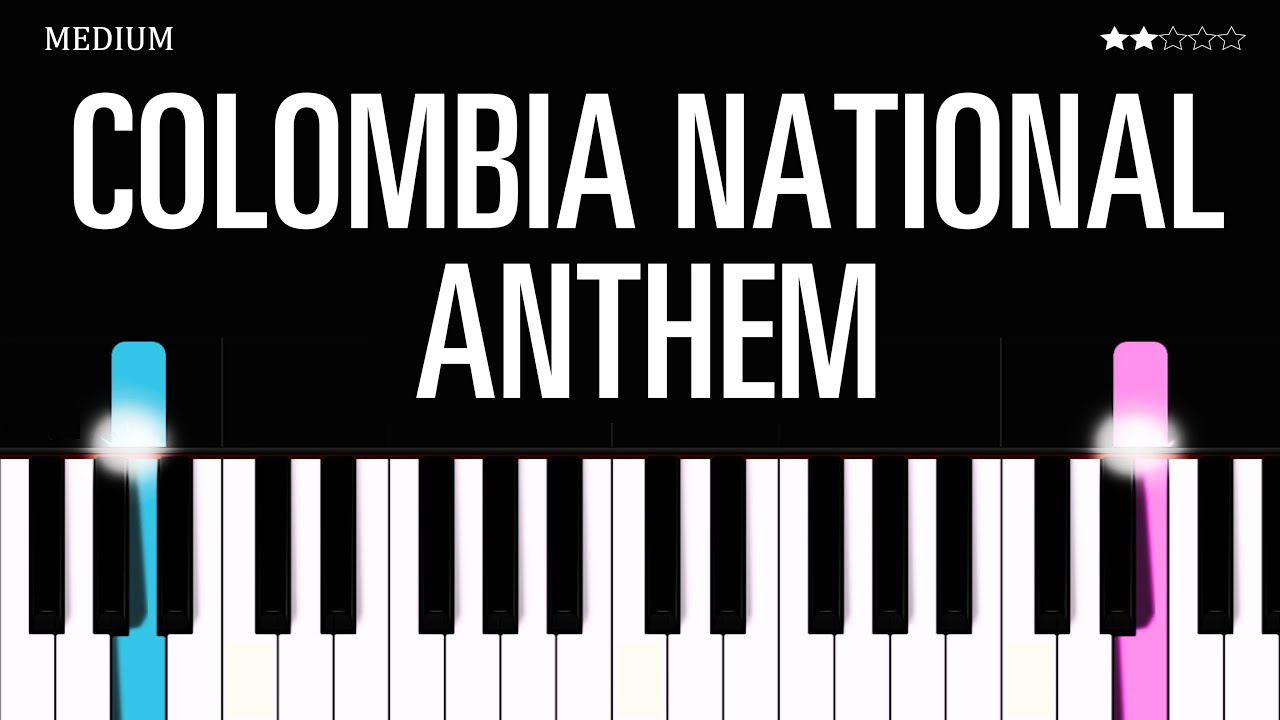 Colombia National Anthem (Himno Nacional de Colombia)  | Medium Piano Tutorial