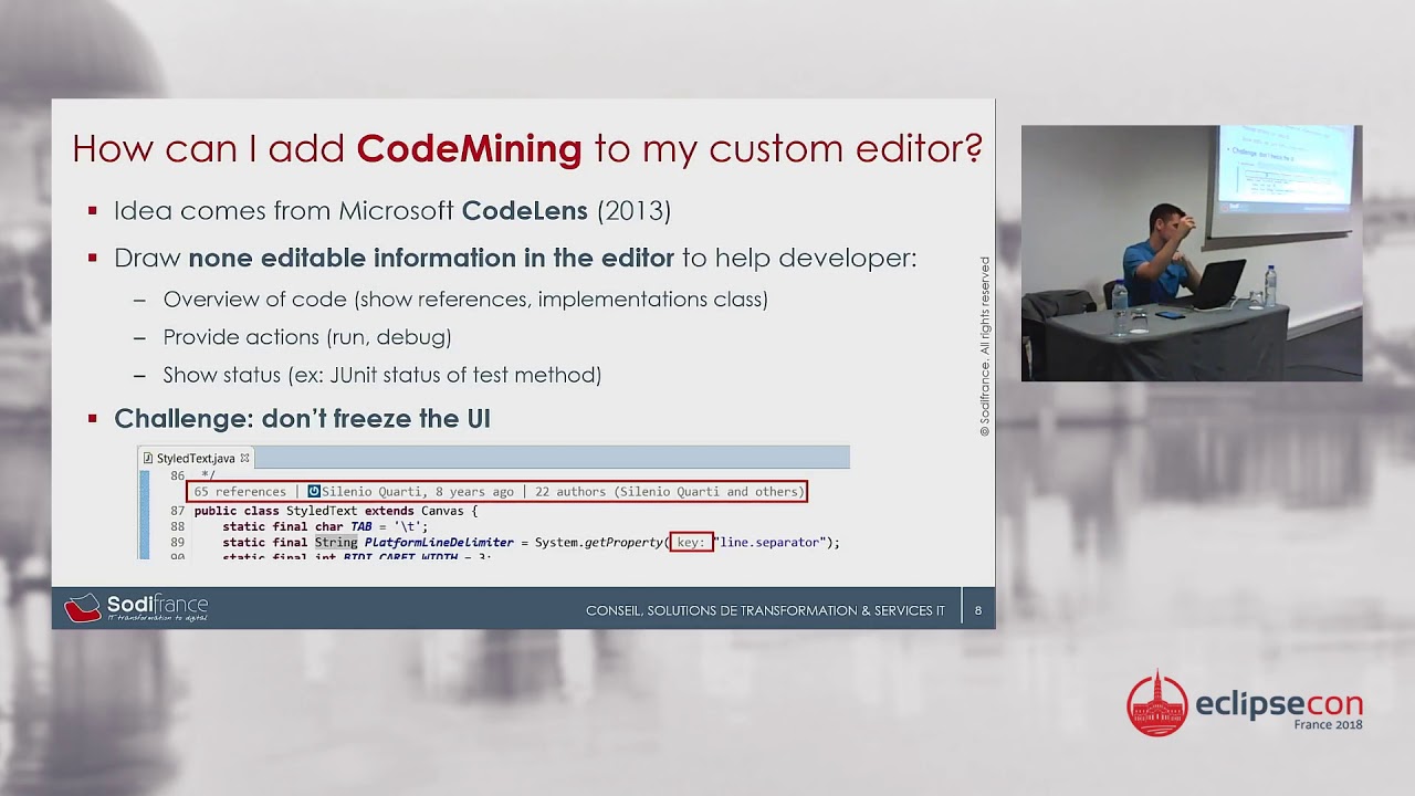 Inline code annotations in Eclipse Platform with new CodeMining support