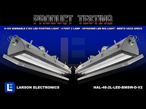 0-10V Dimmable C1D2 LED Pivoting Light - 4 Foot 2 Lamp - Offshore LED Rig Light - Meets USCG Specs