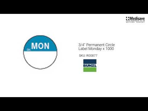 3 4 Permanent Circle Label Monday x 1000 R00877 1920x1080