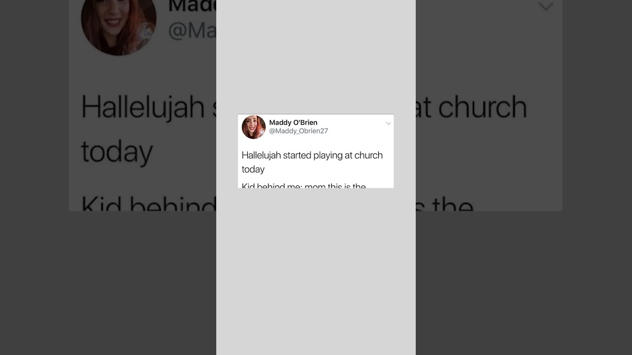 Hallelujah Twitter Post 😌