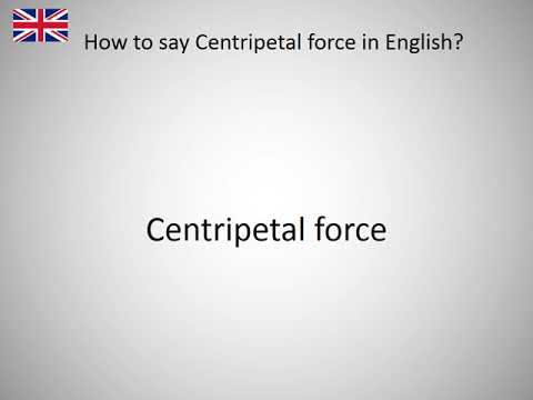 How to say Centripetal force in English?
