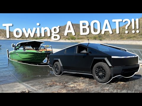 How Does a TESLA Cybertruck Handle Towing an 8000lb Boat?? - تحميل ...