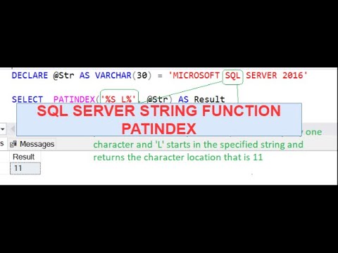 SQL Server PATINDEX Function | SQL Server String Function