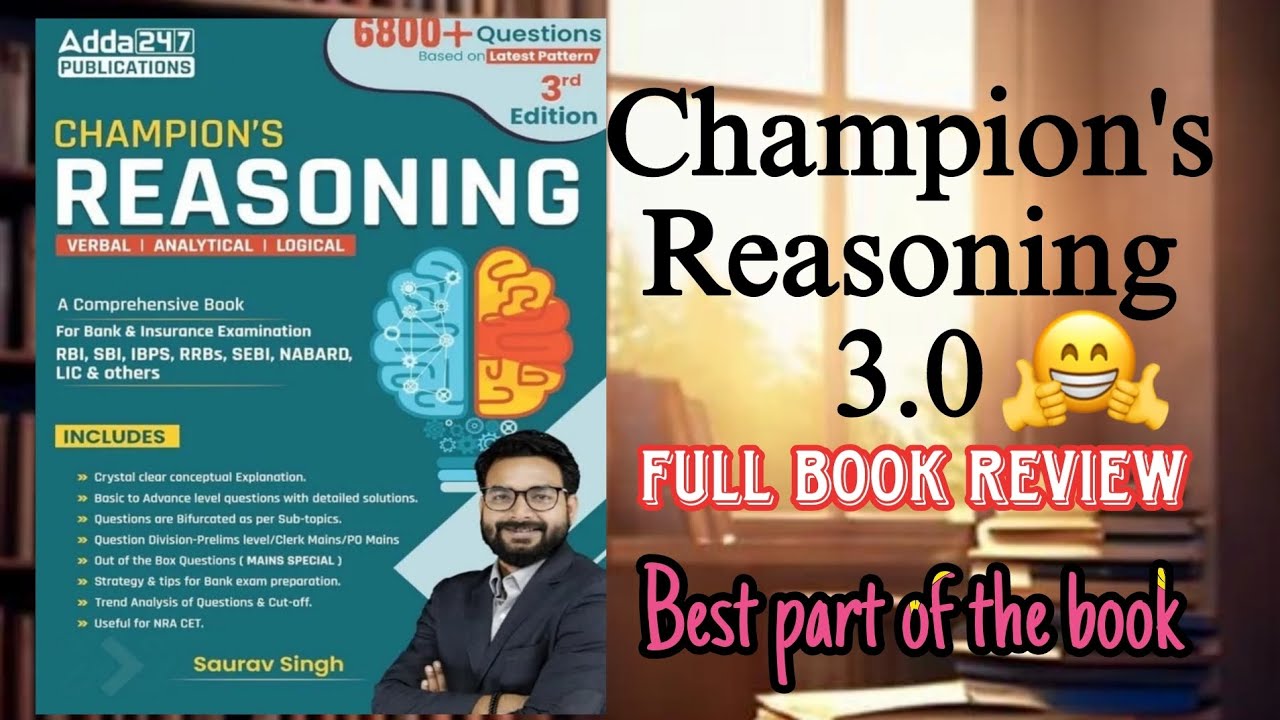 Champion's Reasoning Book Review📚🏆 Best Book for Bank Exam Preparation 2025 😀 Best part of the book?