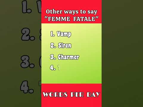Other similar words for "FEMME FATALE" #englishlearners #englishlearning #youtubeshorts