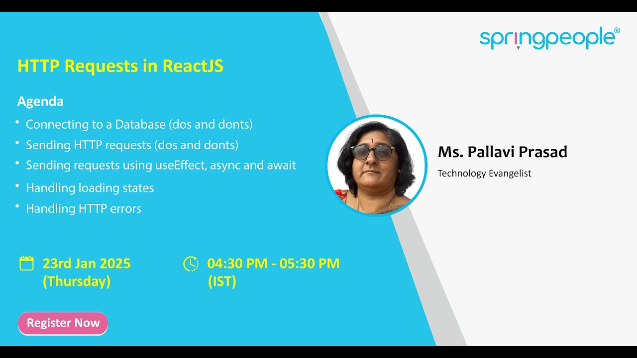 Mastering HTTP Requests in ReactJS | Free Webinar by SpringPeople