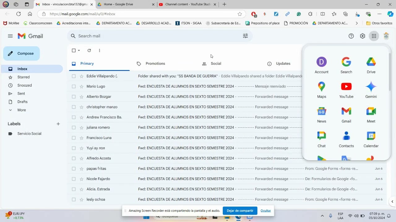 5.Servicio Social - Enviar formatos.