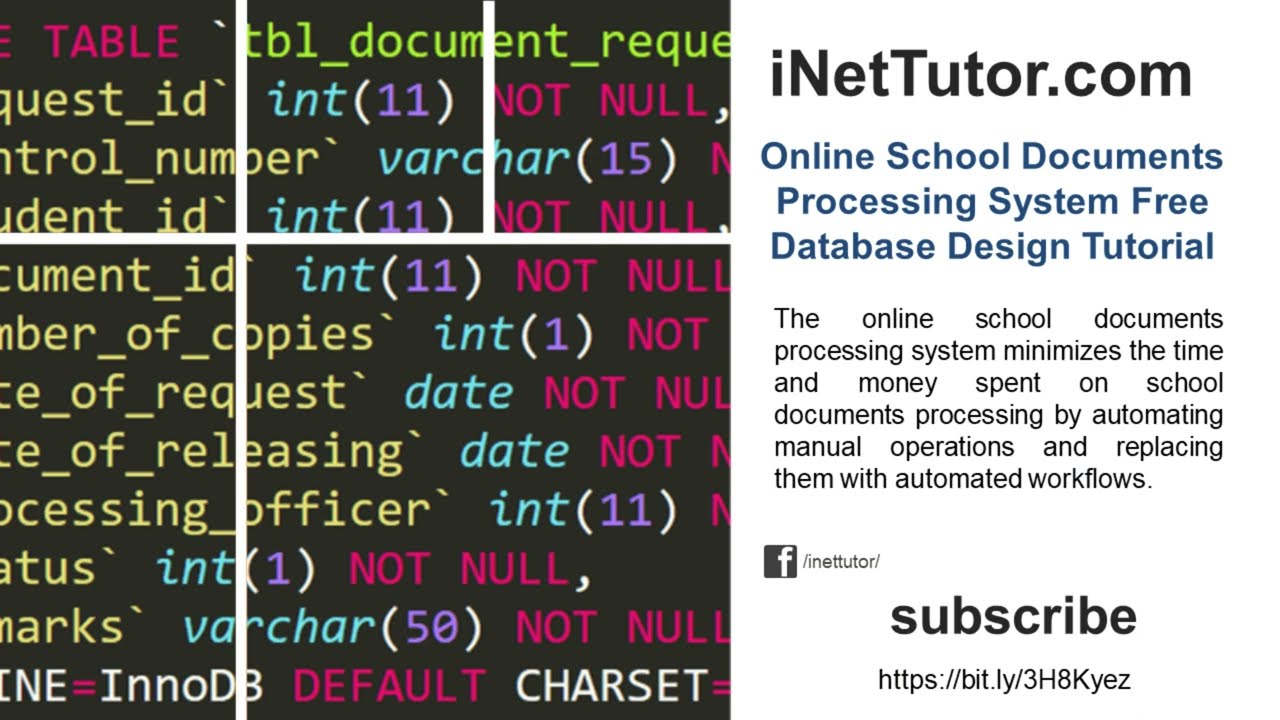 Online School Documents Processing System Free Database Design Tutorial
