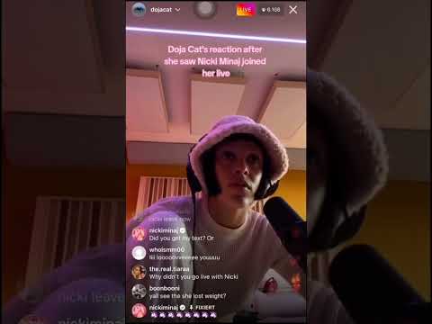 Doja Cat's reaction to Nicki Minaj commenting on her Instagram live #shorts #nickiminaj