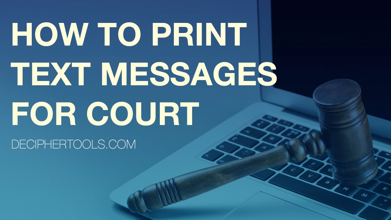 How to Print Text Messages for Court from iPhone