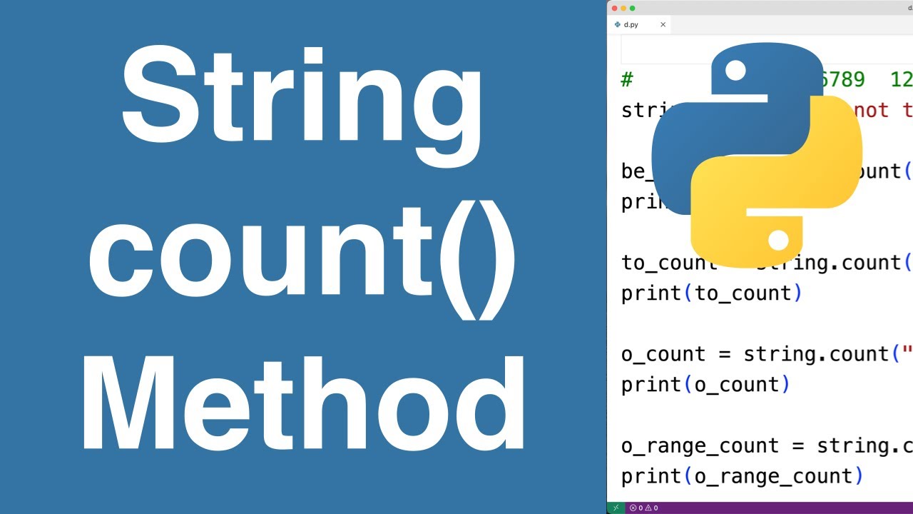 String count() Method | Python Tutorial