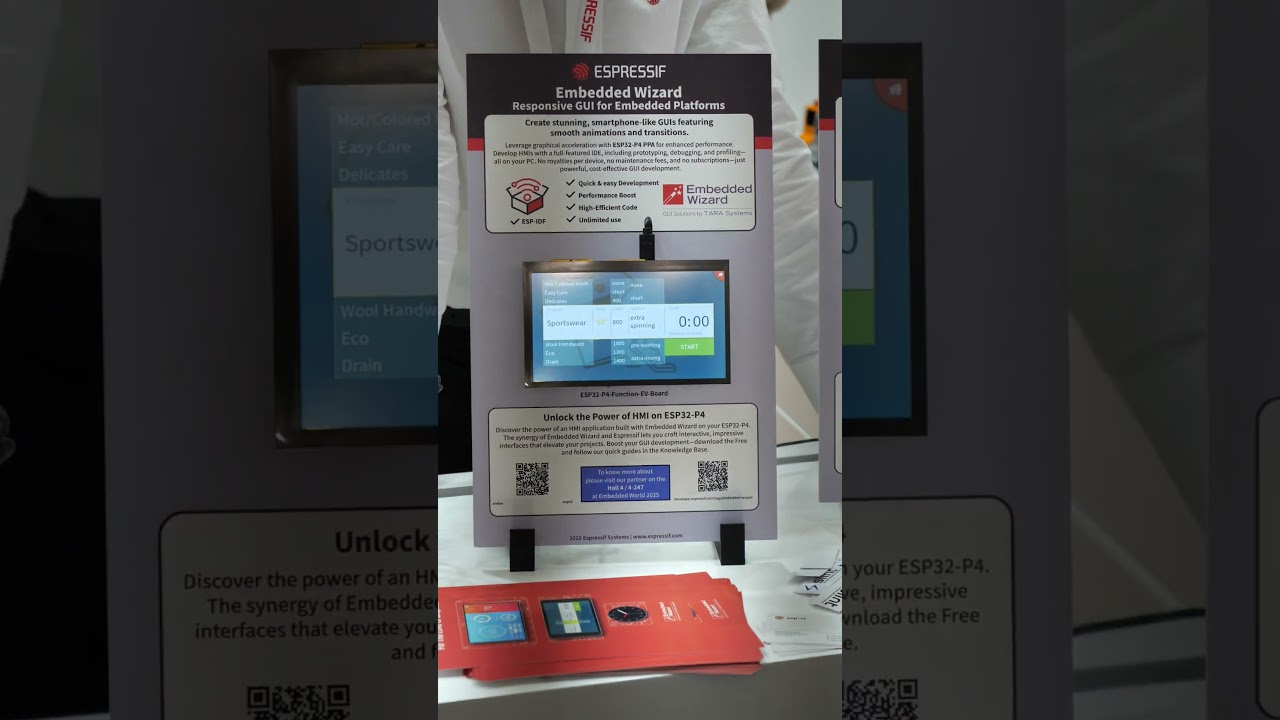 GUI on ESP32-P4 SoC by Espressif Systems | ‪@embedded_world_official‬ #gui #mcu #embedded #espressif