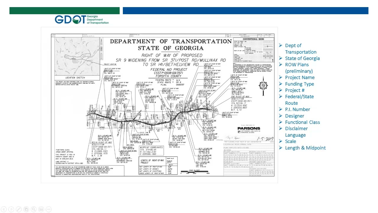 ROW Plan Reading