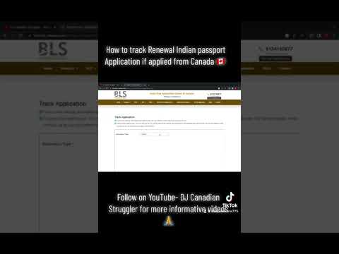 How to check status for Renewal Indian passport from 🇨🇦
